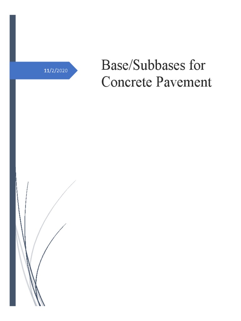 Base Subbase Details | PDF | Road Surface | Concrete