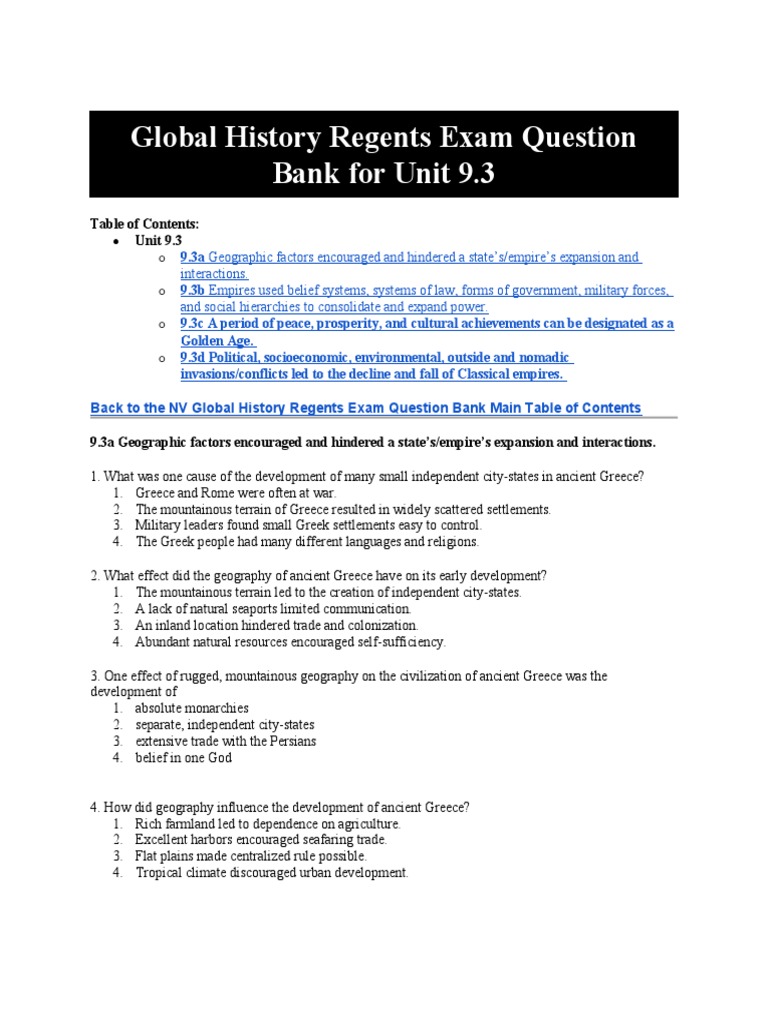 Global 9th Grade UNIT 3 Golden Ages | PDF | Ancient Greece | Empire