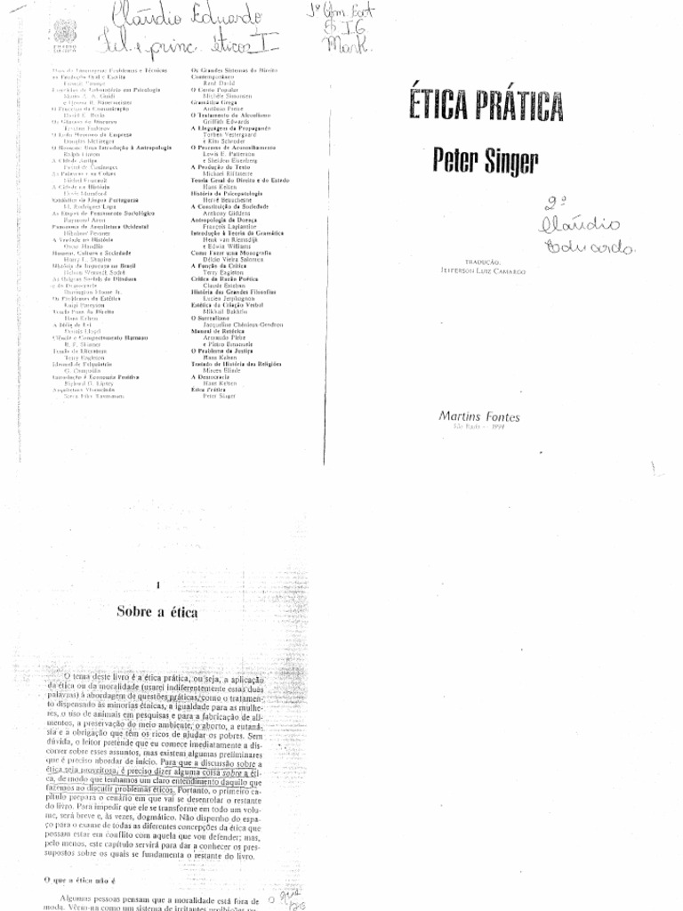 Ética Prática - Peter Singer | PDF