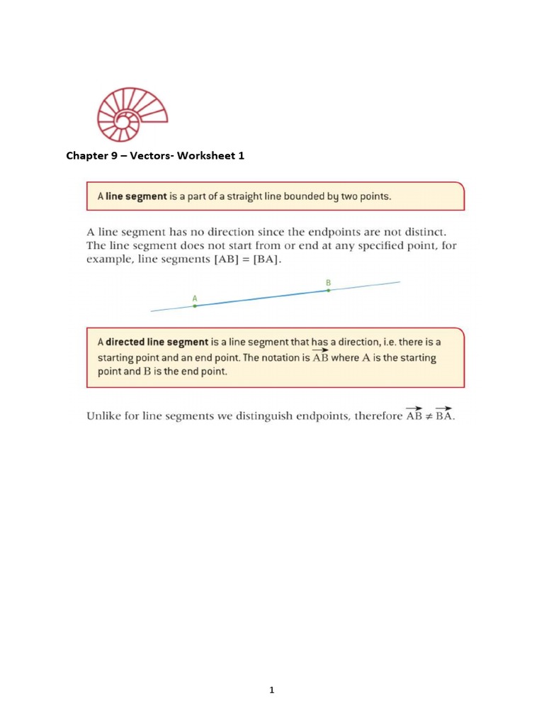 Chapter 9 - Worksheet1final | PDF | Vector Space | Norm (Mathematics)