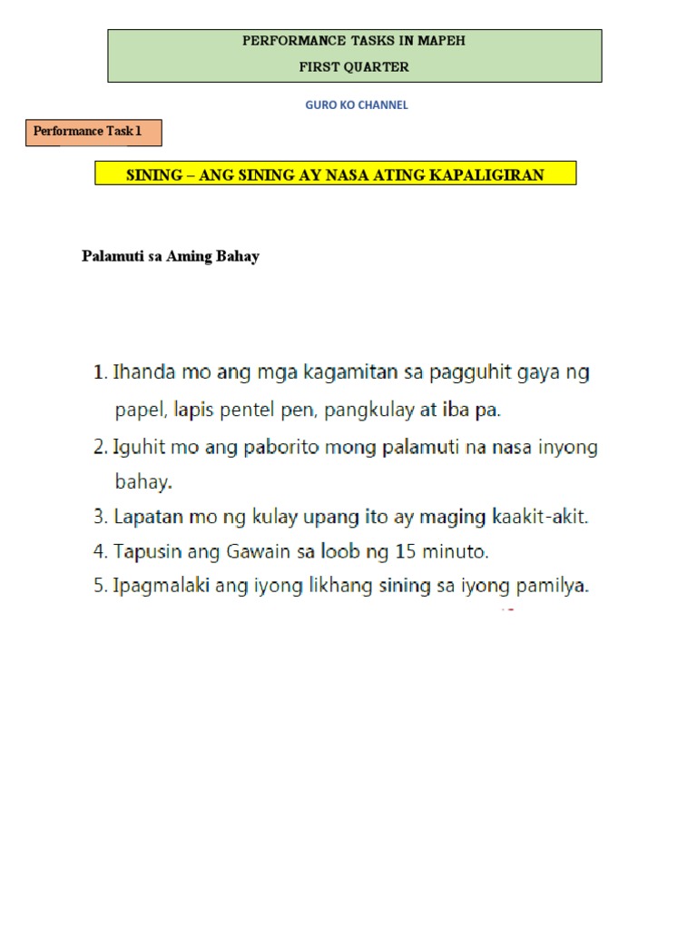 MAPEH | PDF