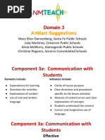 Danielson Cheat Sheet | PDF | Teachers | Pedagogy
