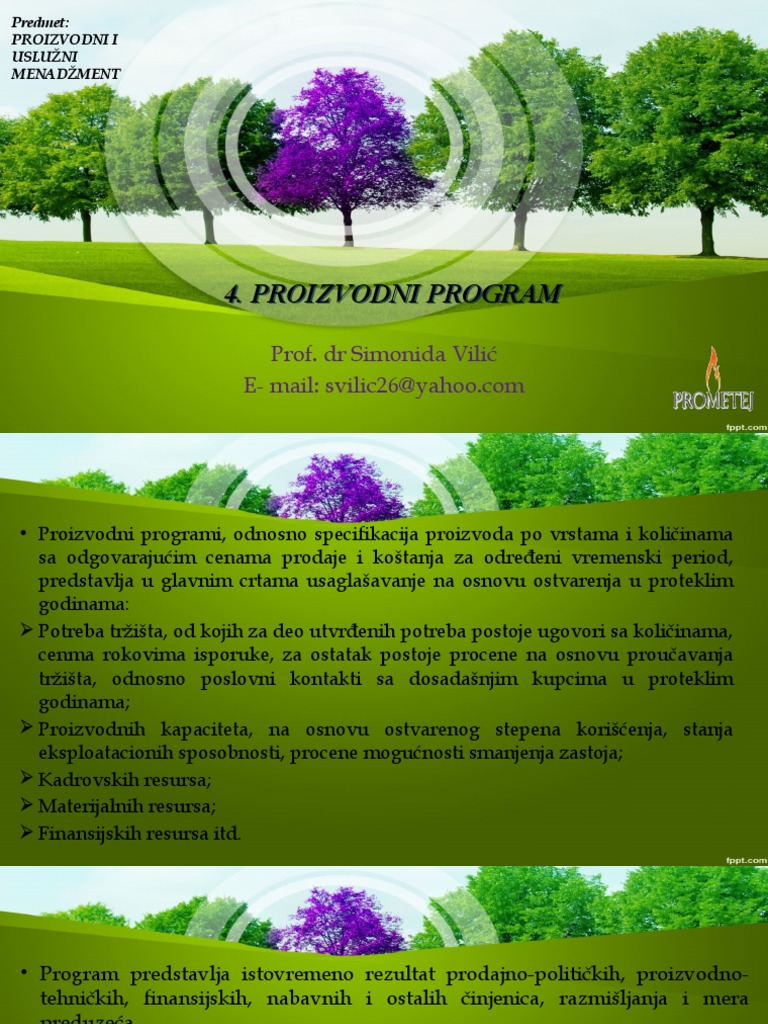 2.proizvodni I Usluzni Menadzment, II Predavanje-1 | PDF