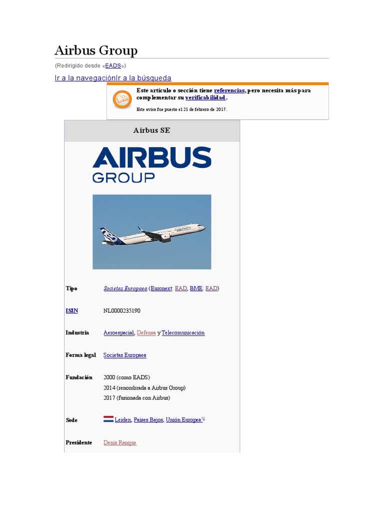 Origen y estructura de Airbus Group | PDF | Aerobús | Empresas