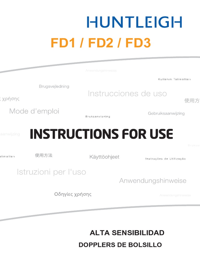 Manual Doppler Huntleigh FD1 | PDF | Ritmo cardiaco | Ultrasonido