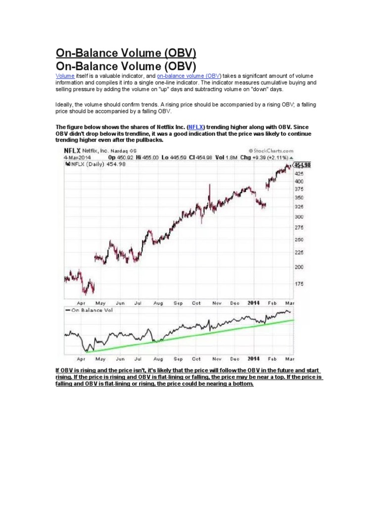On-Balance Volume (OBV) On-Balance Volume (OBV) | PDF