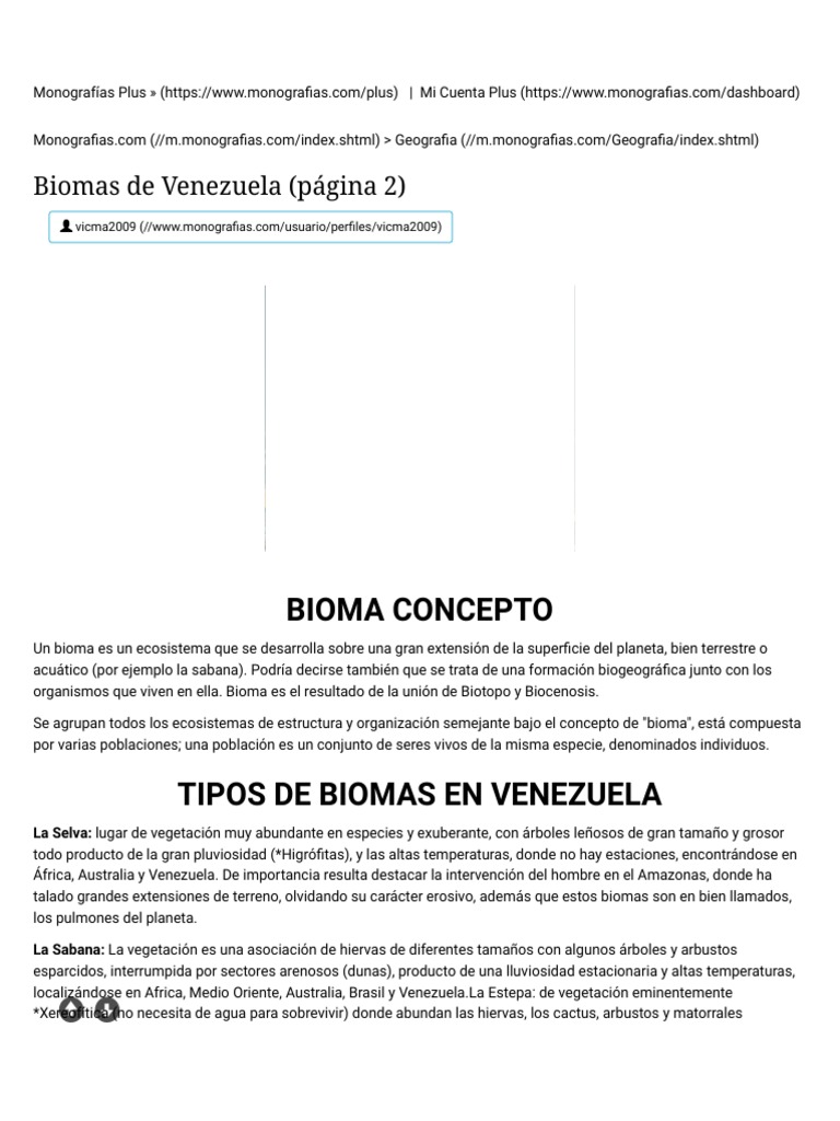 Biomas de Venezuela (Página 2) | PDF | Selva | Clima
