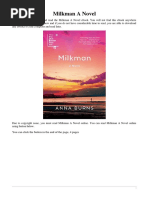 Milkman (Novel) | PDF | English Language Literature | Novels