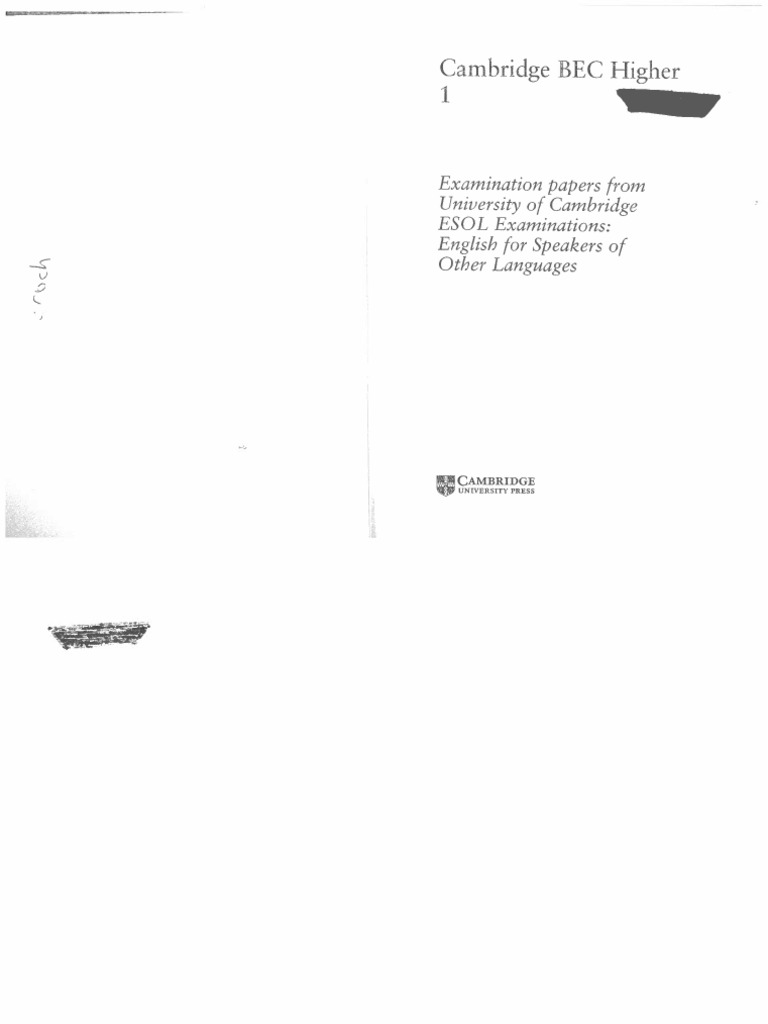 BEC Higher 1 PDF | PDF