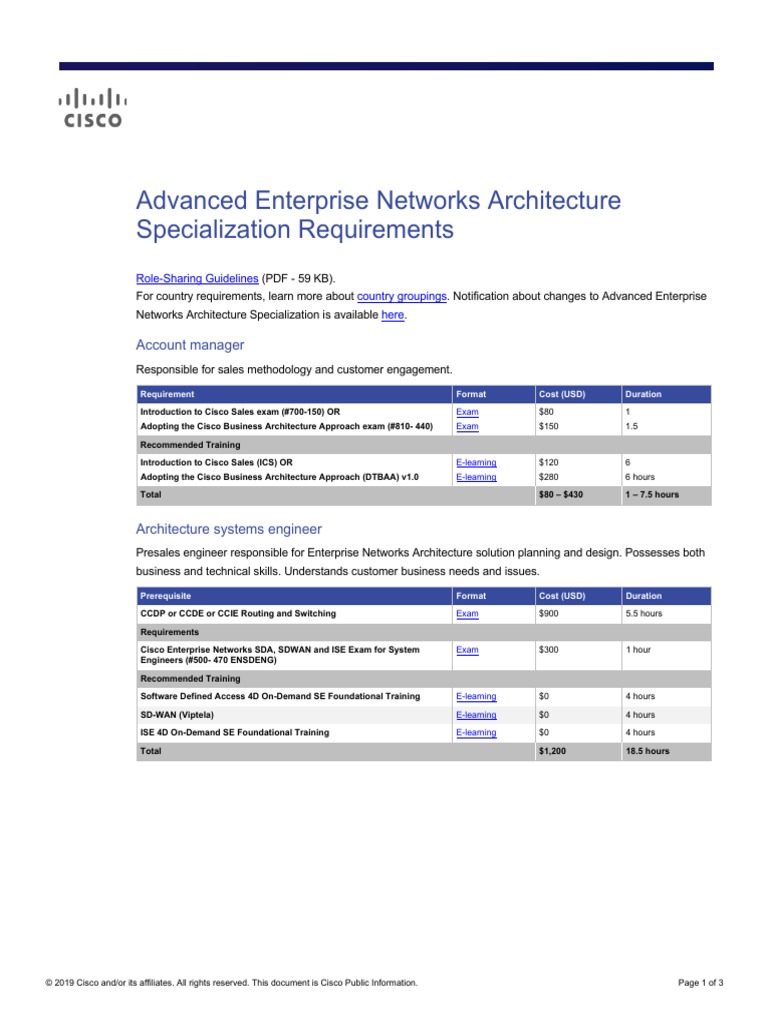 Adv Ent Net Arch Spec Partner Req | PDF | Information Technology ...