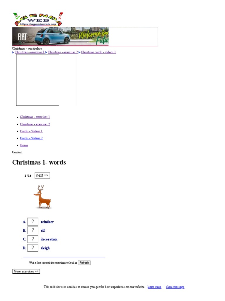 Christmas - Vocabulary Exercises | PDF