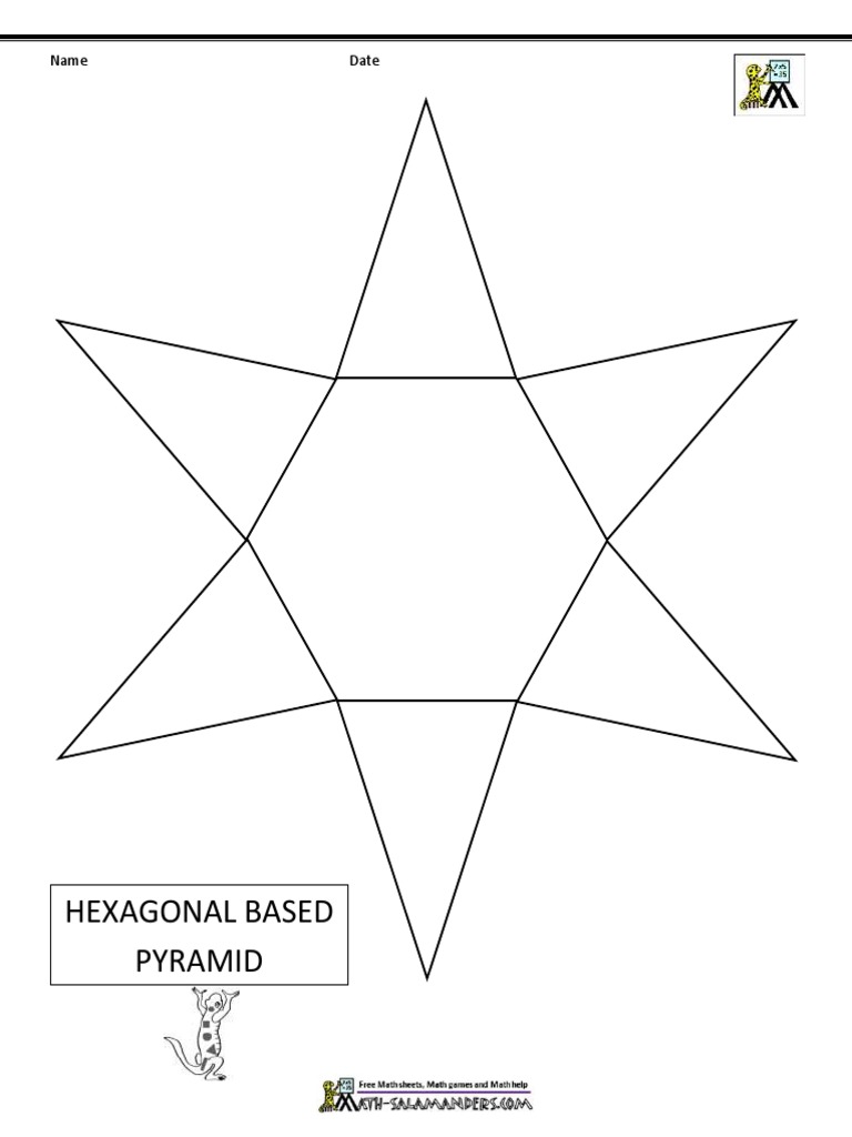 Hexagonal Based Pyramid: Name Date | PDF