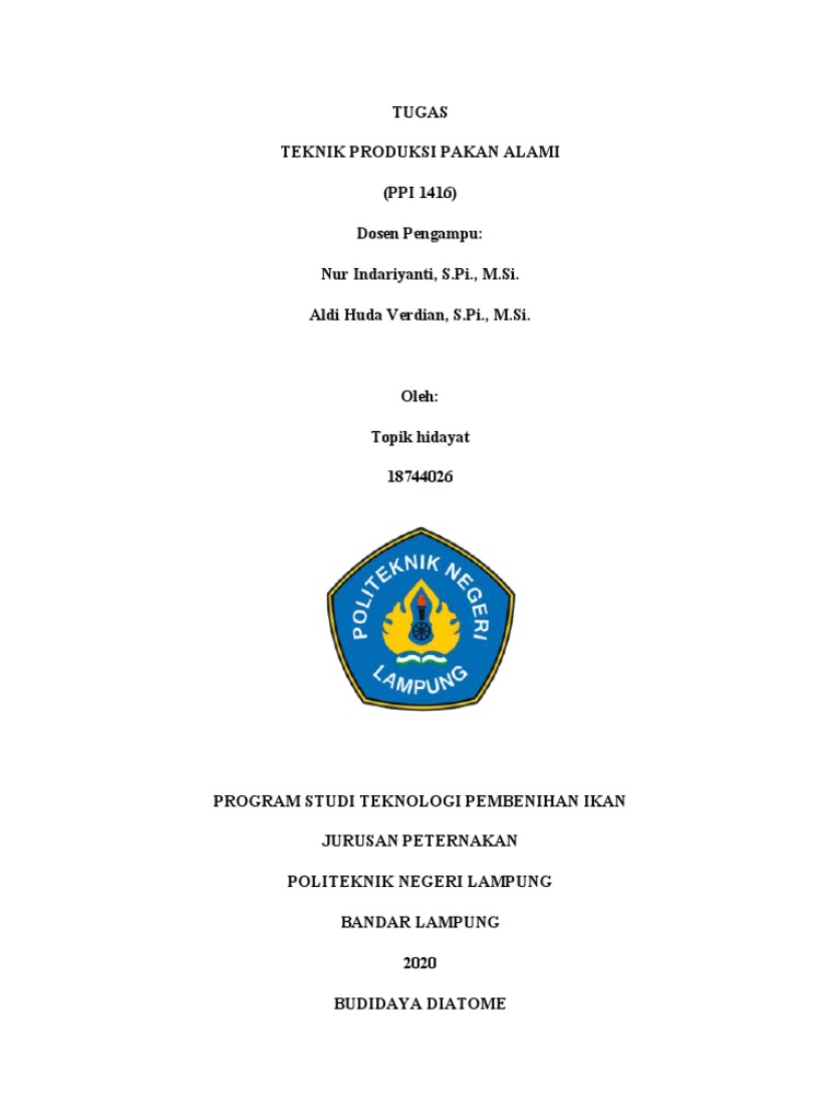 Topik Hidayat - Tugas Pakan Alami | PDF