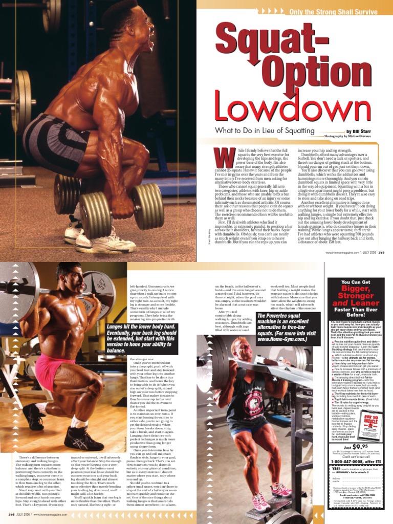 Bill Starr - (IM) - Squat Options | PDF | Recreation | Dance Science