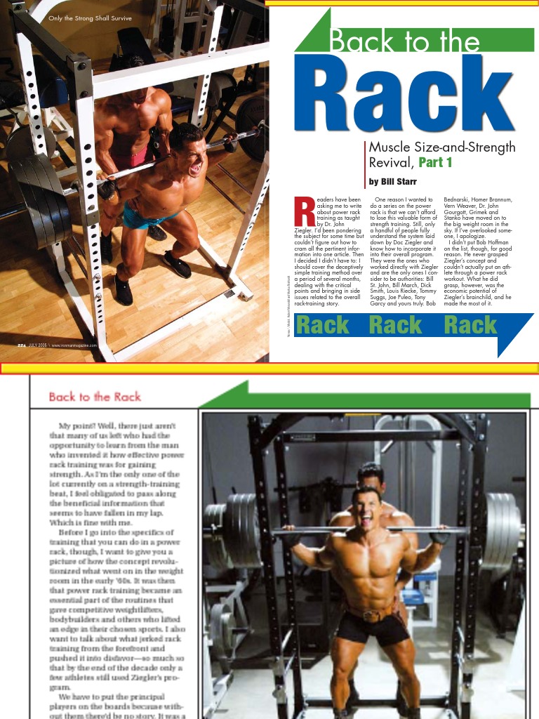 Bill Starr - (IM) Back To The Rack 1 | PDF | Weight Training | Strength ...