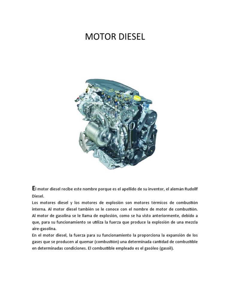 MOTOR DIESEL-partes | Descargar gratis PDF | Pistón | Turbocompresor