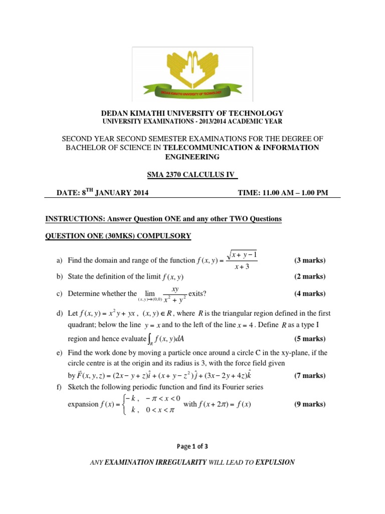 Calculus IV | PDF | Gases | Mathematical Analysis