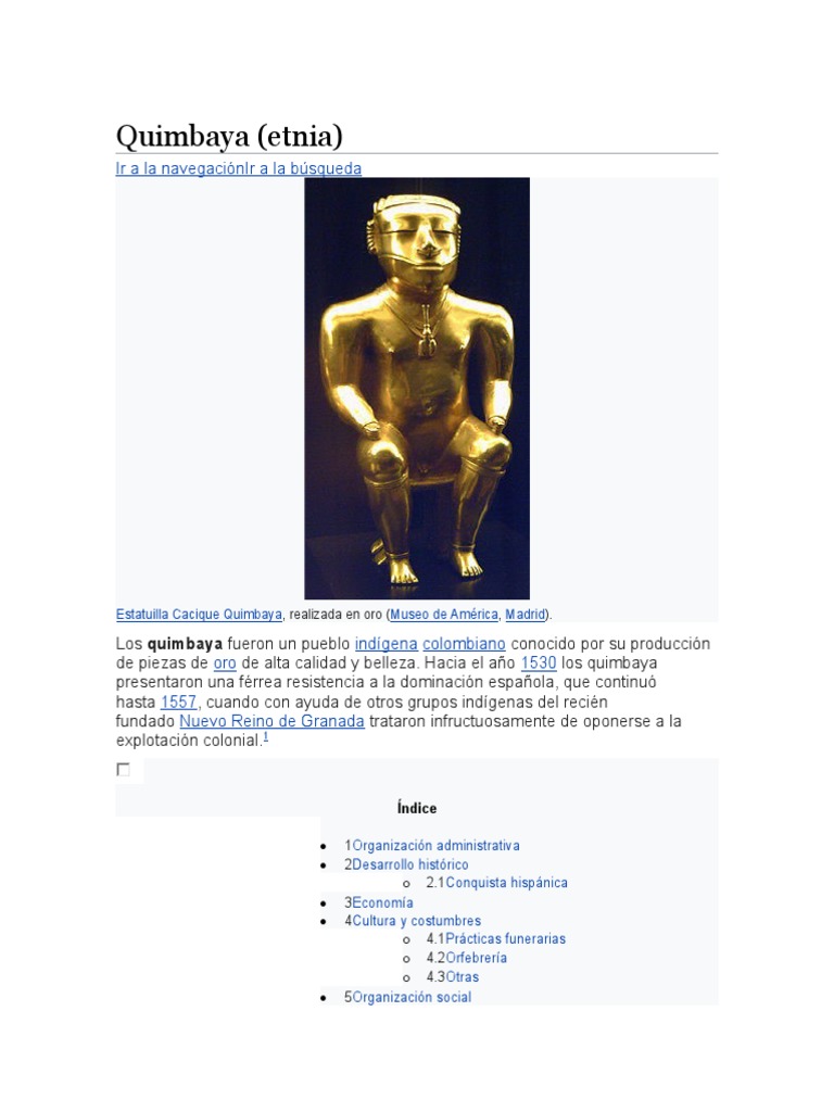 Quimbaya | PDF | Pueblos Indígenas de las Américas