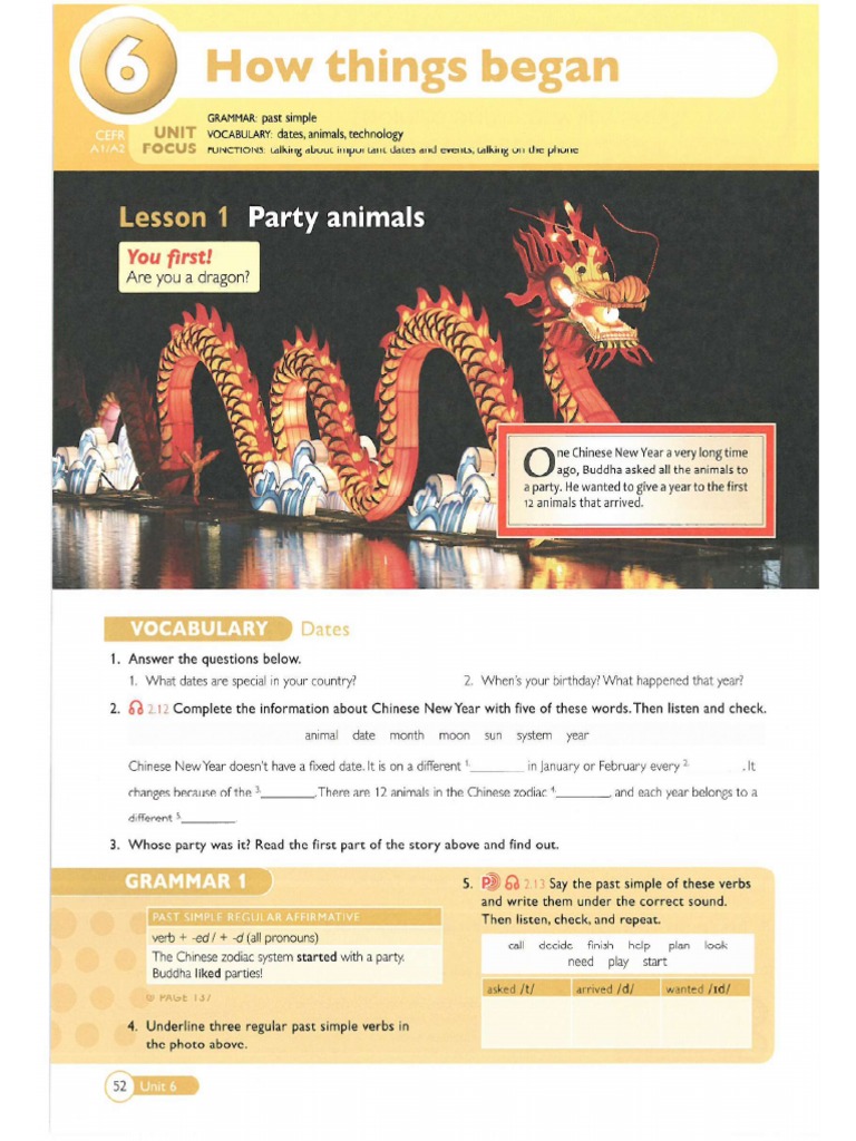 Party Animals - Simple Past | PDF