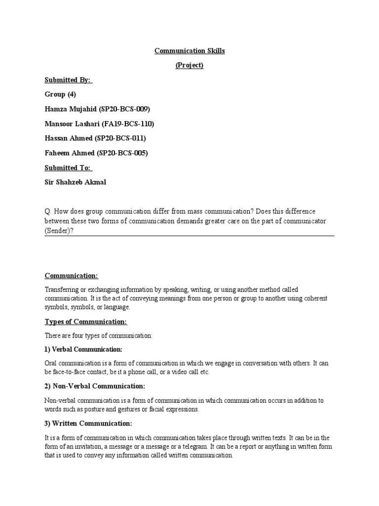 Understanding Group vs. Mass Communication | PDF | News | Mass Media
