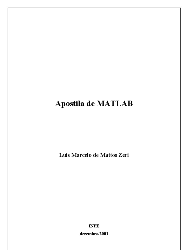 Matlab | PDF | Matlab | Matriz (Matemática)