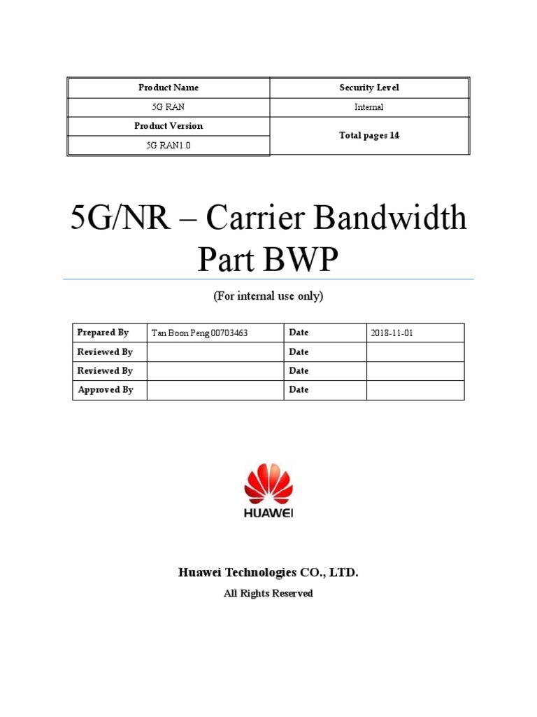 FAQ - 5G NR Carrier Bandwidth Part BWP | PDF | Bandwidth (Signal ...