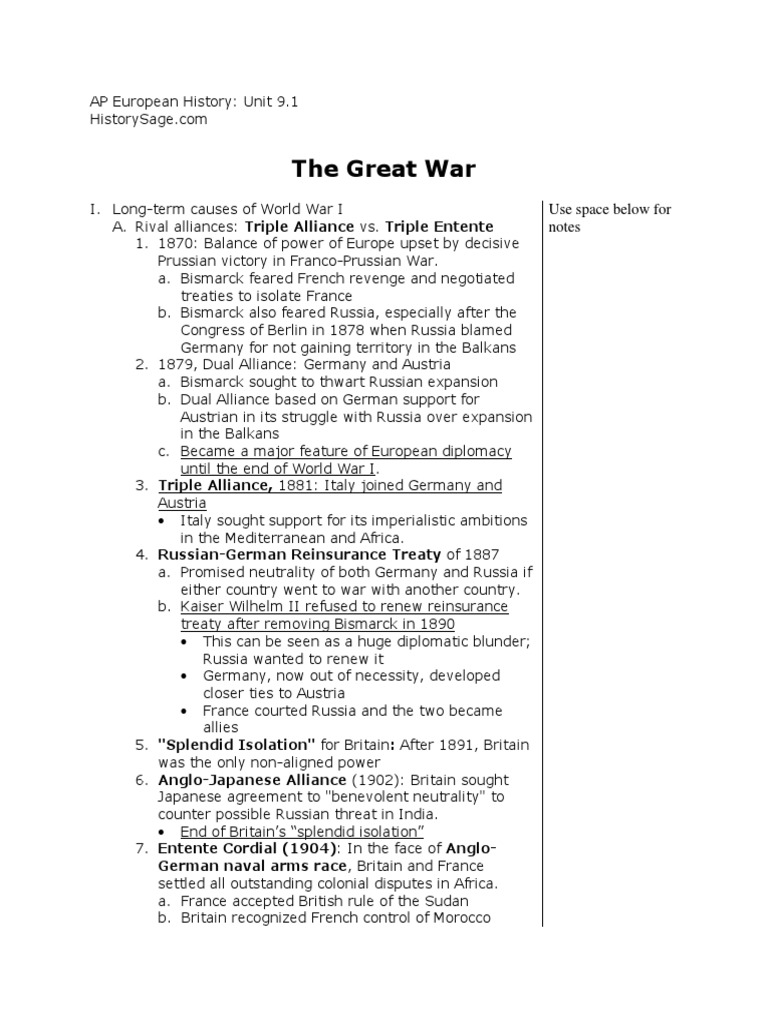 World War I Notes | PDF | Cultural Anthropology