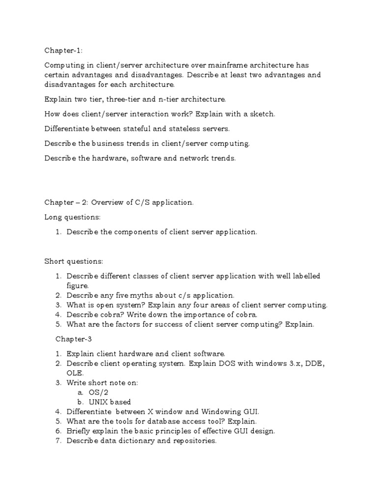 Client Server Computing Assignment | PDF