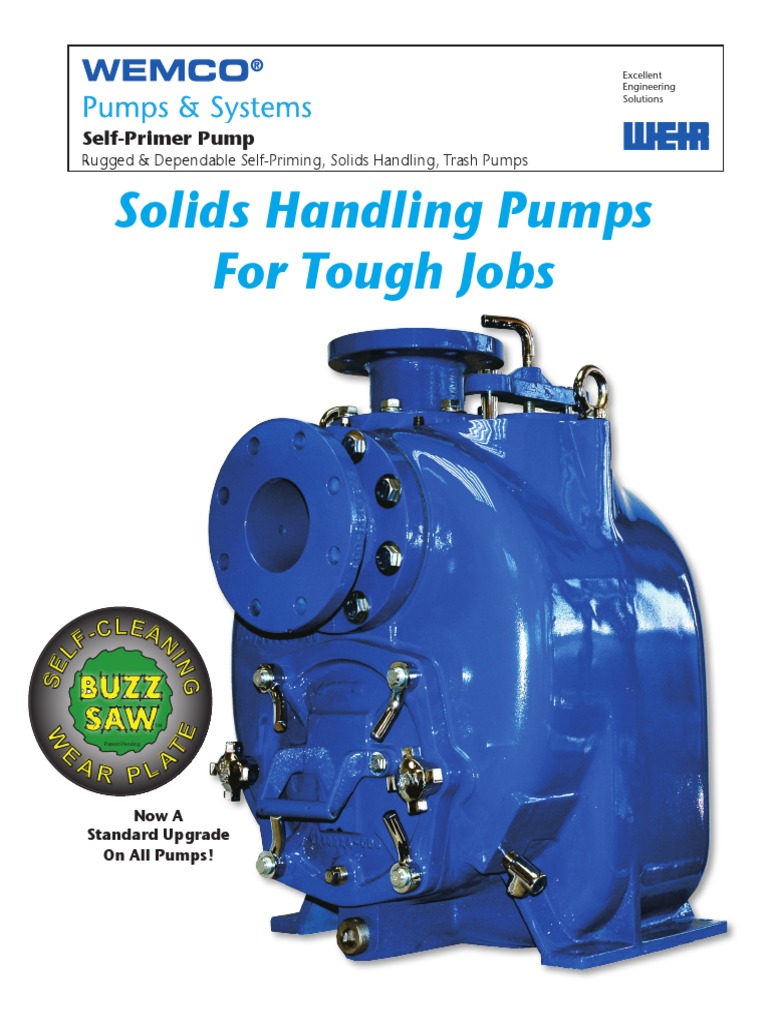 Solids Handling WEMCO Self Primer | PDF | Cast Iron | Pump