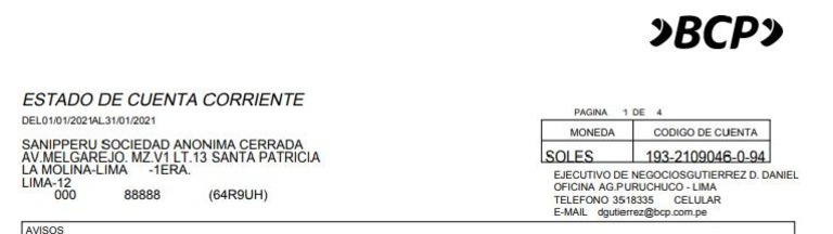 Cuenta Corriente BCP | PDF