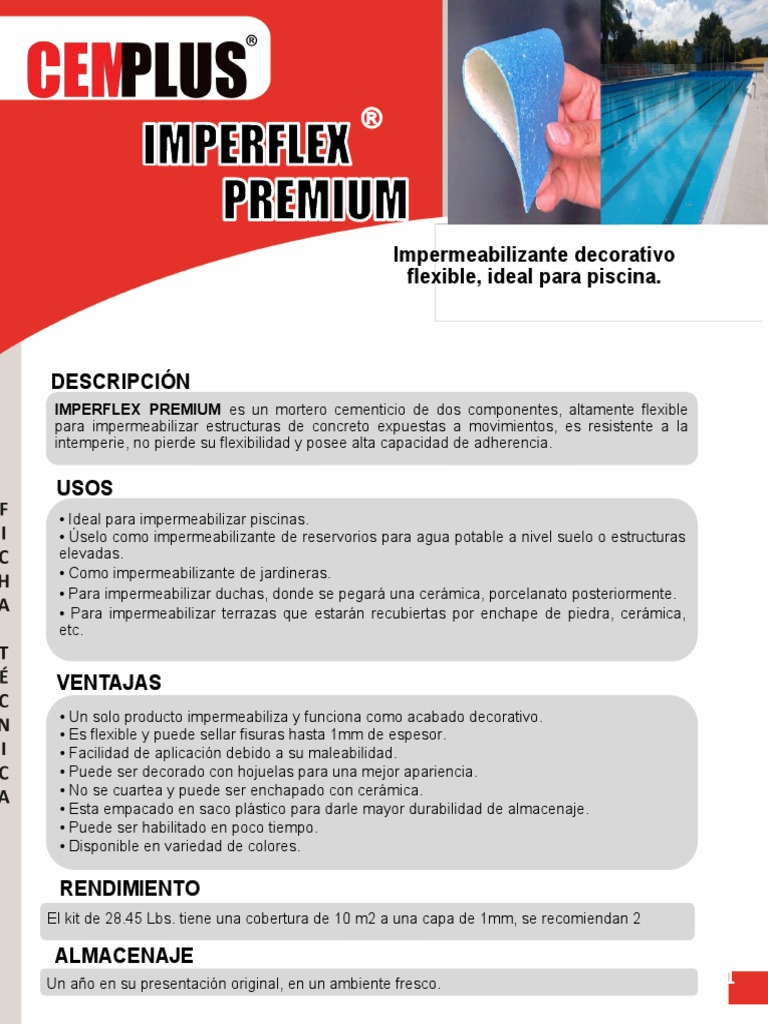 Hoja Tecnica Imperflex Premium | PDF | Agua | Naturaleza
