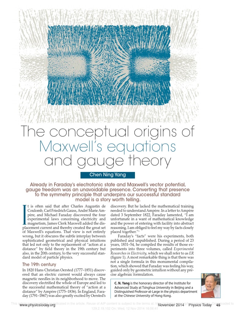 Maxwell's Equations and Faraday's Insights | PDF | Gauge Theory ...