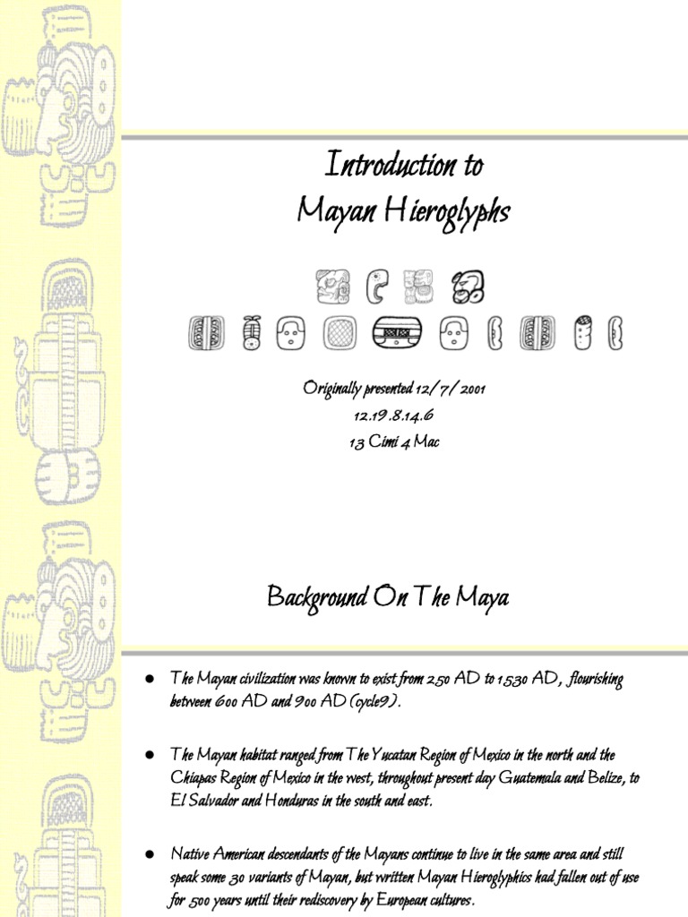 Mayan Hieroglyph Presentation 2021 Update | Download Free PDF | Maya ...