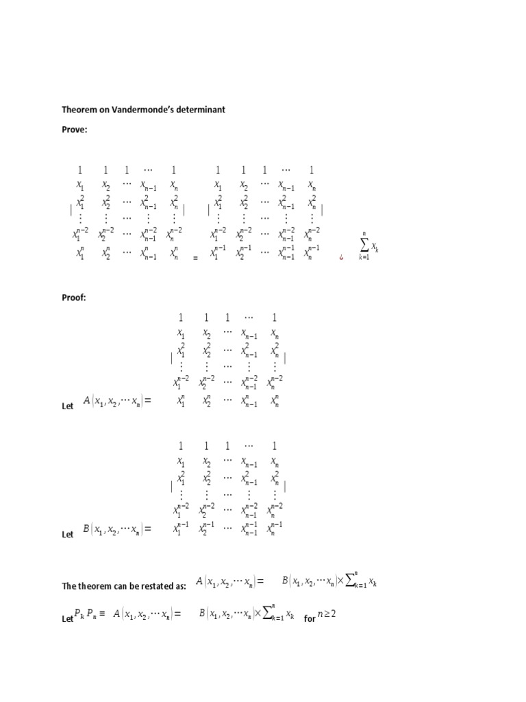 Vandermonde's Theorem | PDF | Polynomial | Numerical Analysis