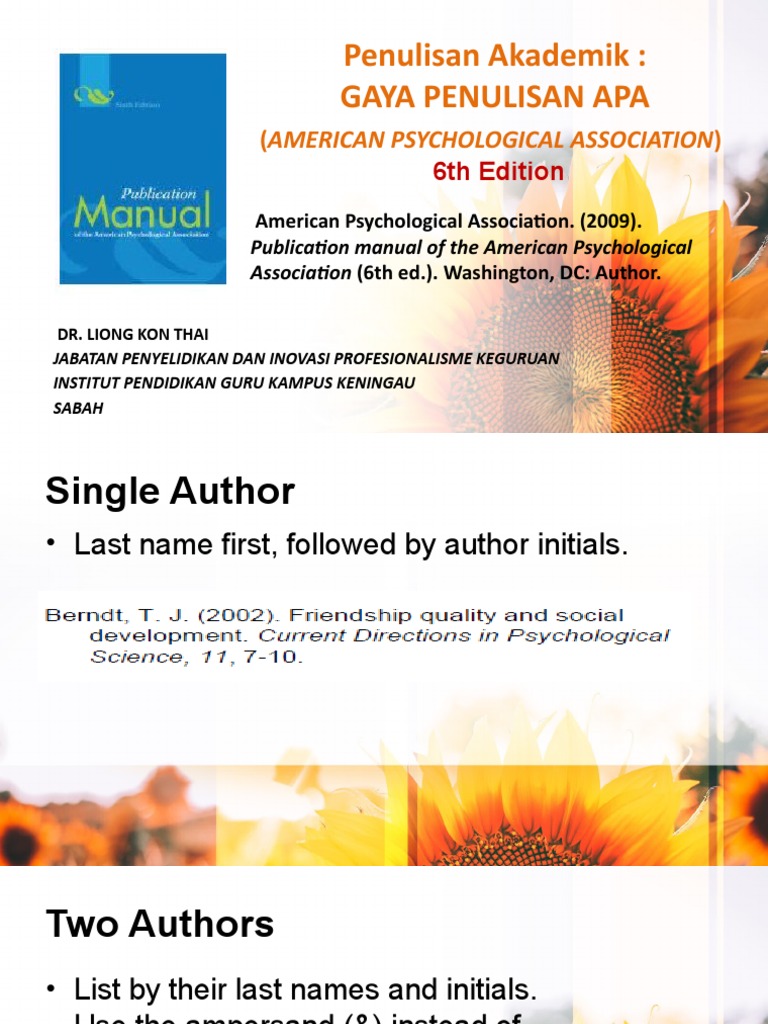 Gaya Penulisan Apa | PDF | Thesis | Apa Style