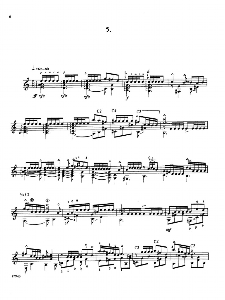 Frederic Hand - Five Studies N 5 | PDF