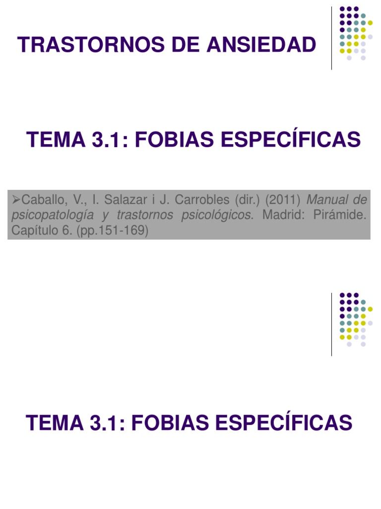 3.-Fobia Específica | PDF | Fobia | Ansiedad