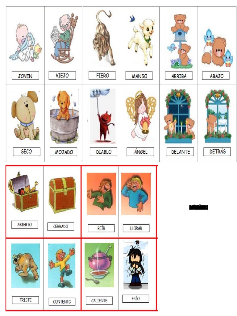 10 Sinonimos y 10 Antonimos | PDF