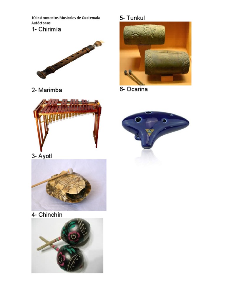 10 Instrumentos Musicales de Guatemala Autóctonos | PDF