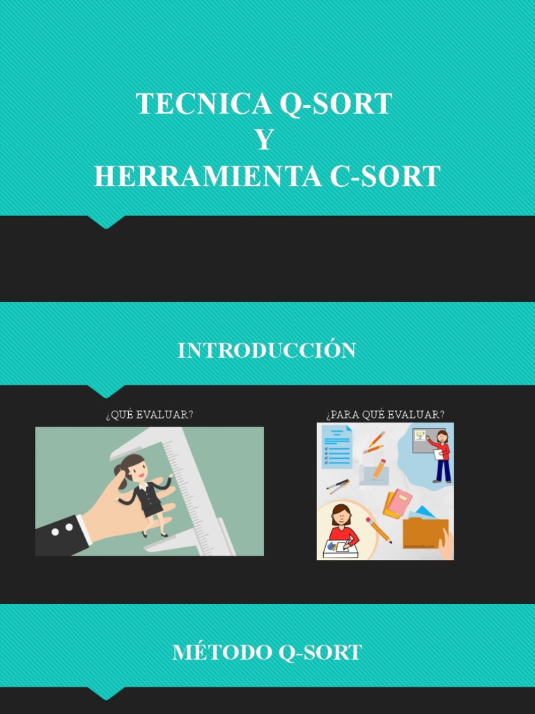 Tecnica Q-Sort y Herramienta C-Sort | PDF | Evaluación | Comportamiento