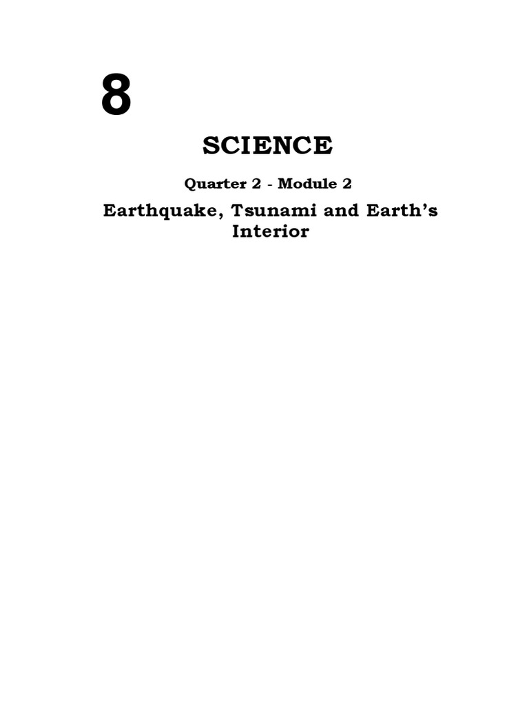 Science: Earthquake, Tsunami and Earth's Interior | PDF | Tsunami ...