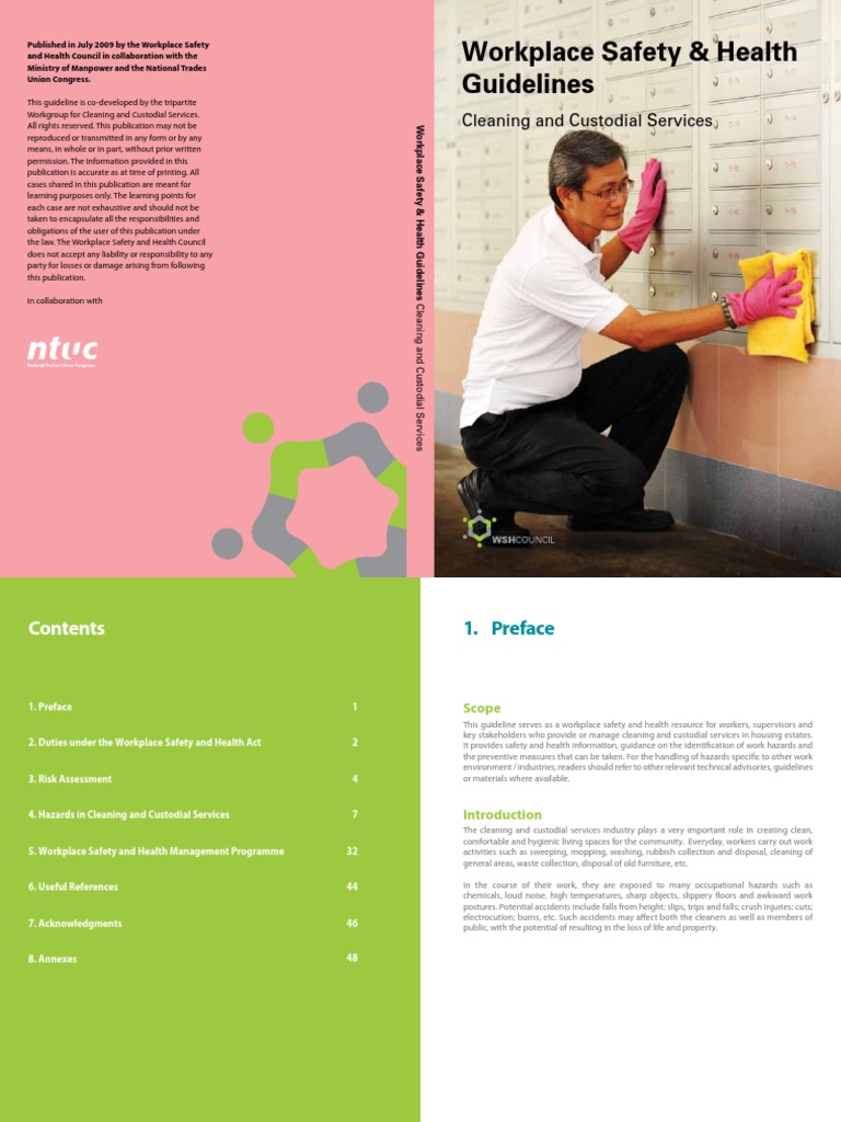 Workplace Safety & Health Guidelines: Cleaning and Custodial Services ...