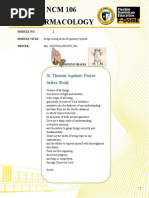 NCM 106 Quiz 1 | PDF | Pharmacology | Adverse Effect