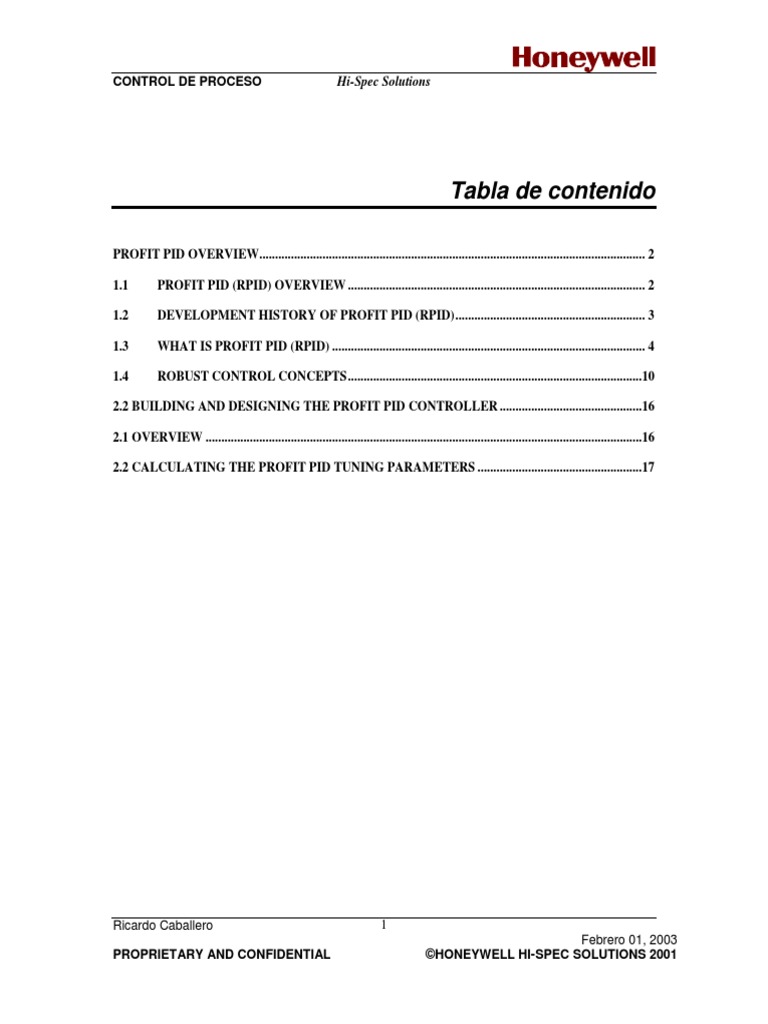 APC-4500VE SECCION 2.1. Sintonia de Lazos de Control | PDF | Control ...