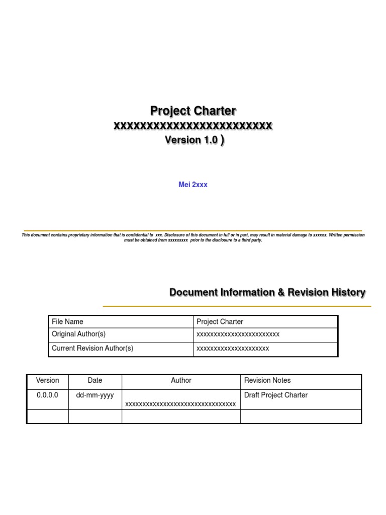 Project Charter Overview and Details | PDF | Project Management ...