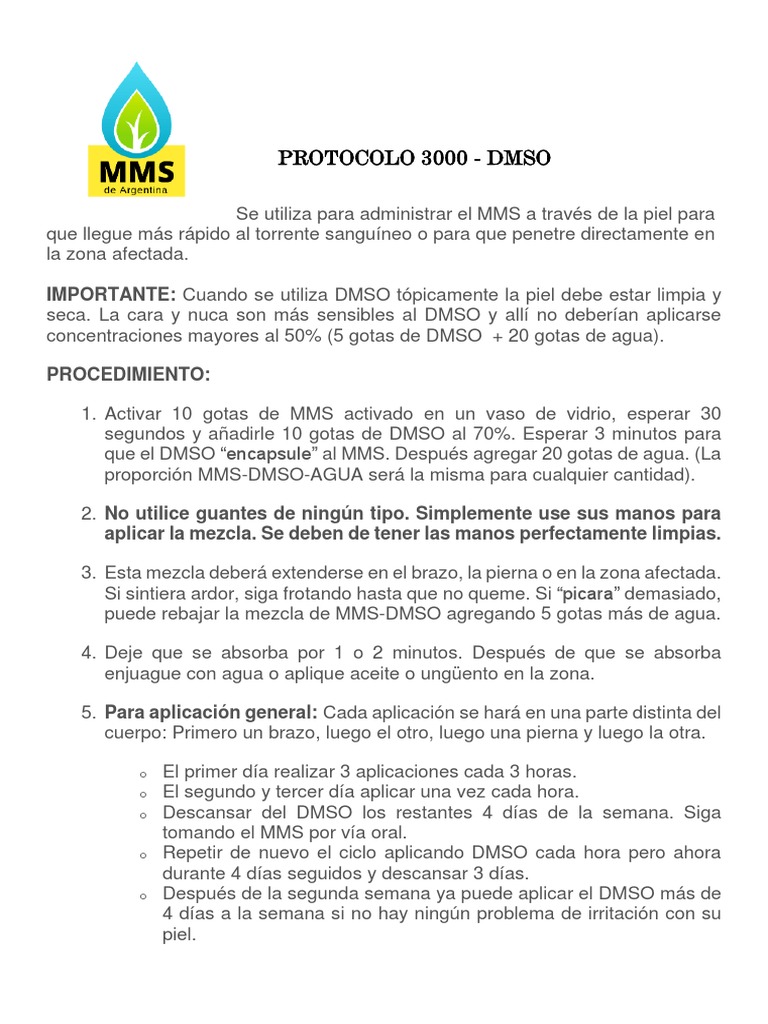 Dmso - Protocolo 3000 | PDF | Cáncer | Dolor