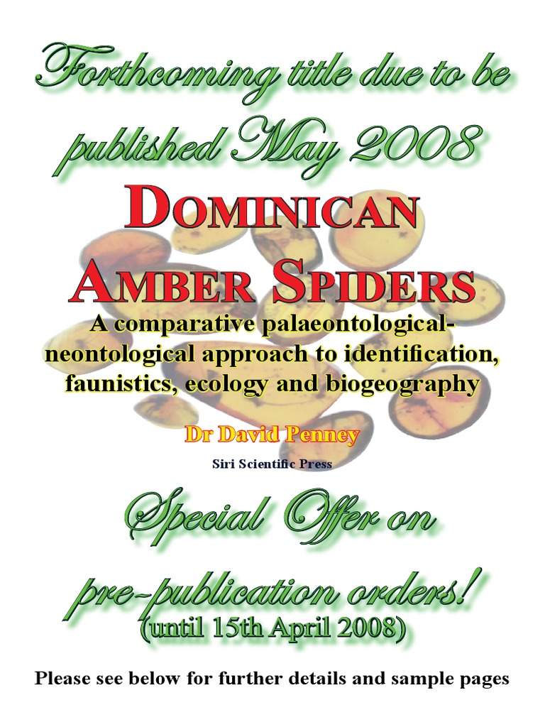Dominican Amber Spiders Info | PDF | Science | Zoology