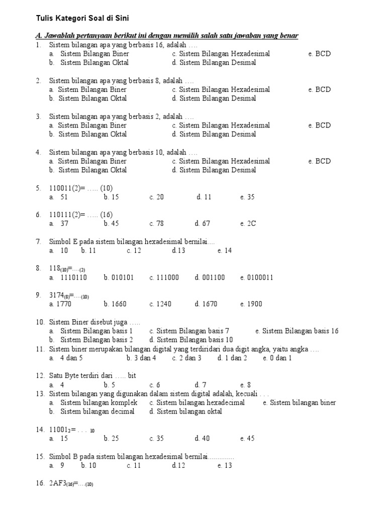 Soal Latihan PIB Siskom | PDF