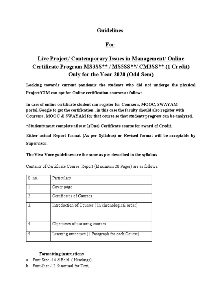 CIM, Live Project | PDF | Massive Open Online Course | Educational Stages
