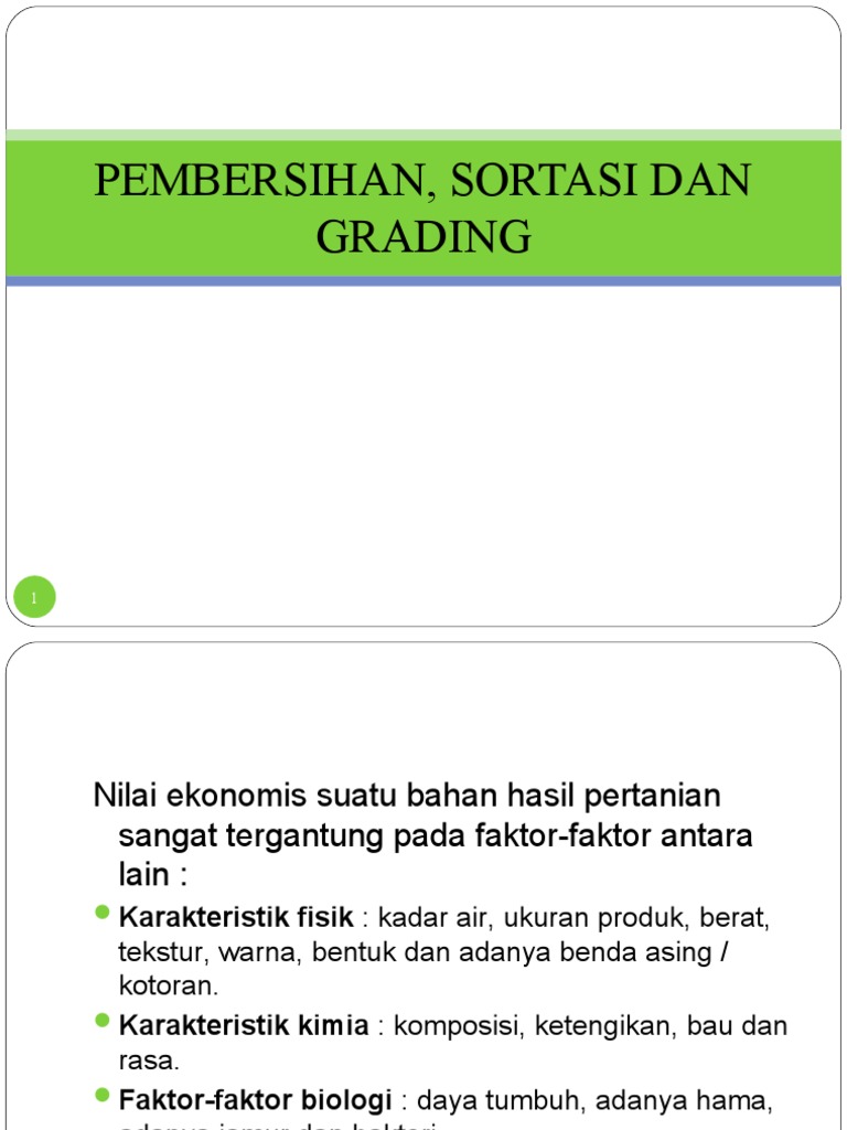 Alat Sortasi Dan Grading | PDF